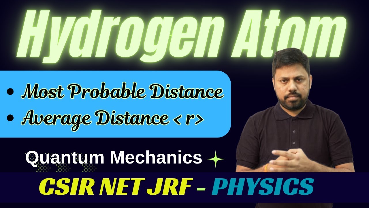 Most Probable & Average Distance of Hydrogen Atom | Quantum Mechanics ...