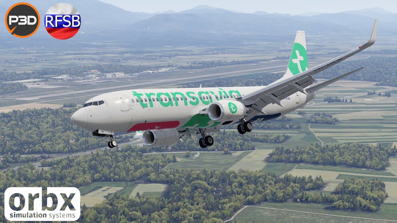 P3D V5.3 2K | Incredible Circle to land into Ljubljana Airport (LJLJ) | Transavia B738 - YouTube