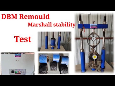 DBM Mould Remould and Marshall stability test - YouTube