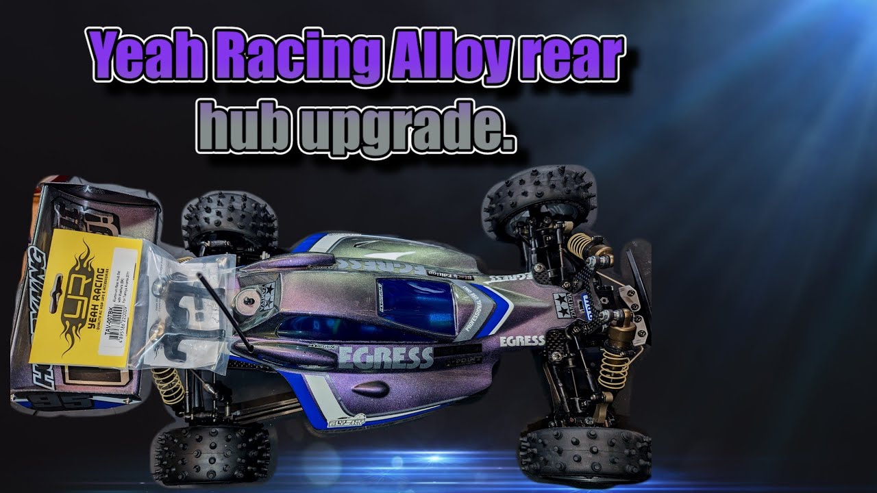 Tamiya Egress Black edition Yeah Racing Alloy rear hub upgrade. - YouTube