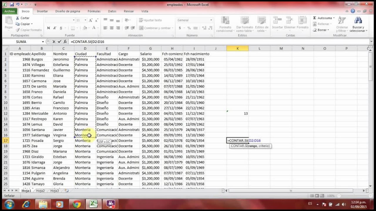contar y contar.si - YouTube