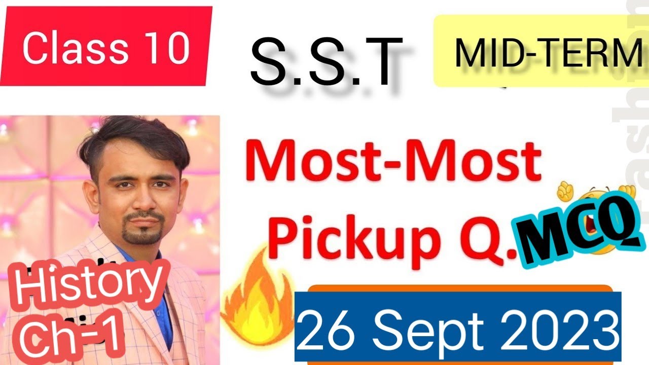 class 10 sst most important questions 2023 / chapter 1 history/ mid ...