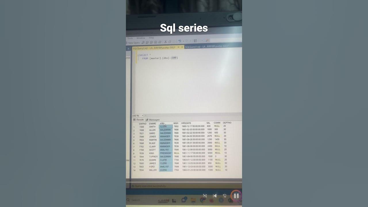 Sql Basis Sql Sqlserver Dataanalysis Dataanalyst Youtube