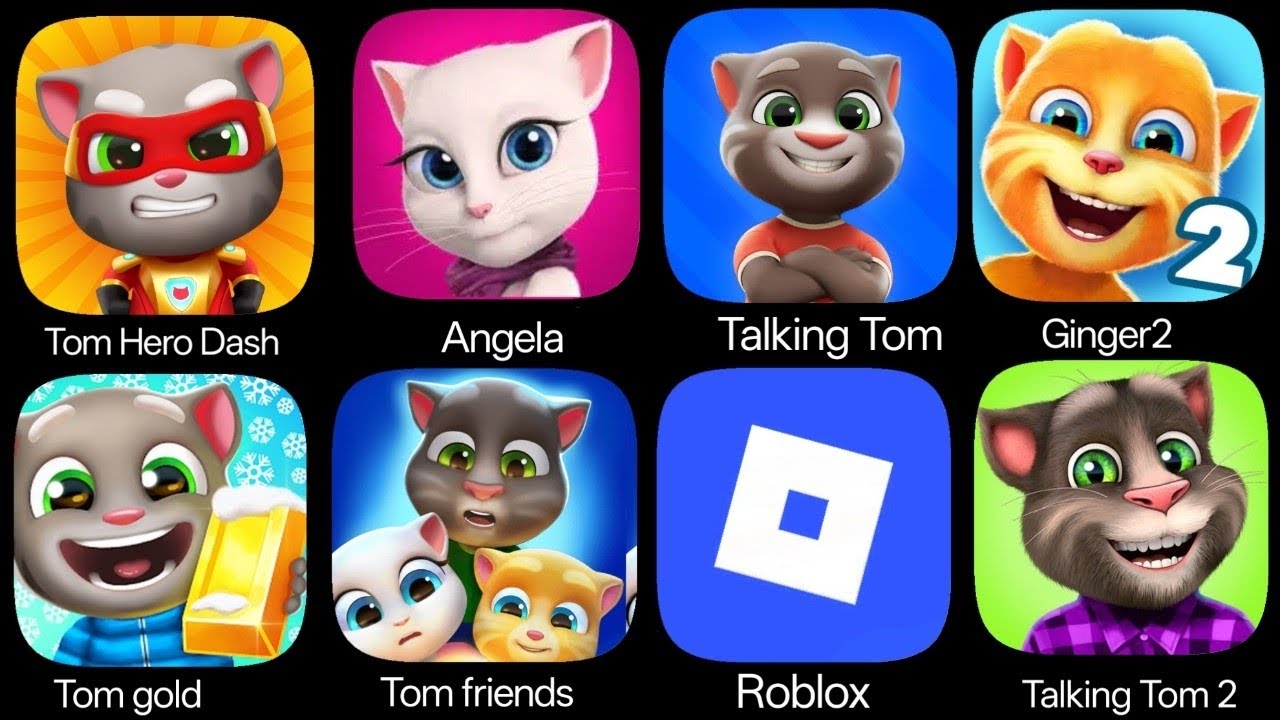 Talking Tom hero dash, Angela, My tom, Ginger 2, tom gold run, Talking ...