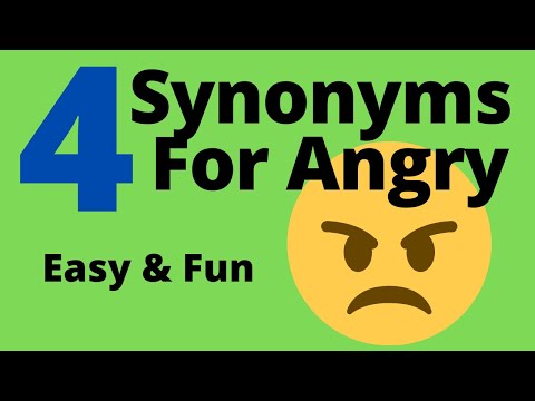 4 Synonyms For ANGRY: English Language Help (For Kids & Adults)