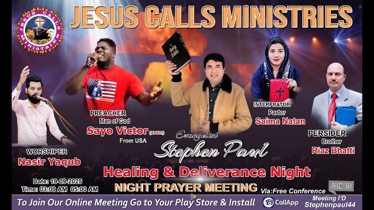 Jesus Calls Ministry (Live Evening Meeting 19-September-2025) Norway ...