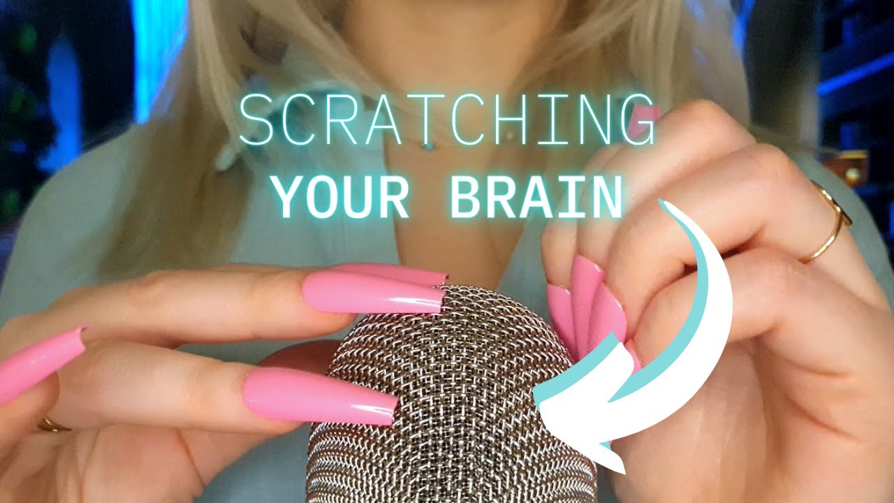 ASMR | DEEP Brain Scratching with Press On Nails (Mic Scratching ...