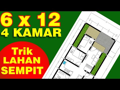 TRIK Lahan Sempit Bisa 4 Kamar ditanah 6x12