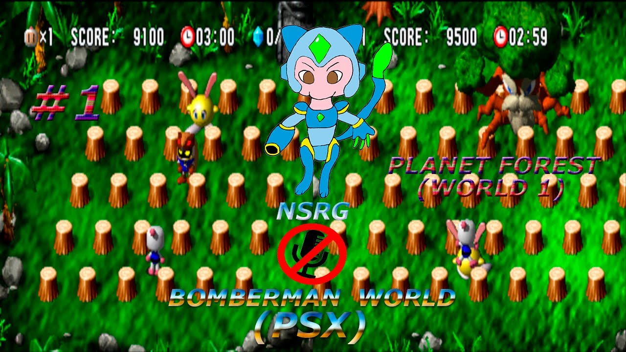 1-Bomberman World (PSX)(Normal Mode)(Planet Forest)(World 1) - YouTube