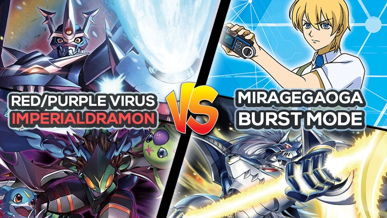 [DCGO] Virus Imperialdramon BT16 vs Phoenixmon X & MirageGaogamon ...