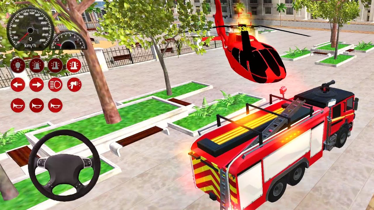 Fire Brigade Extinguished the Falling and Burning Helicopter-Real Fire ...