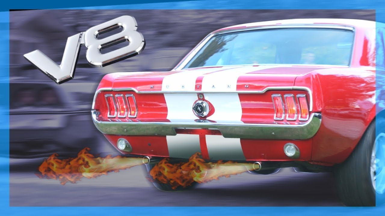 V8 American Muscle Cars Revving at the Meeting - YouTube