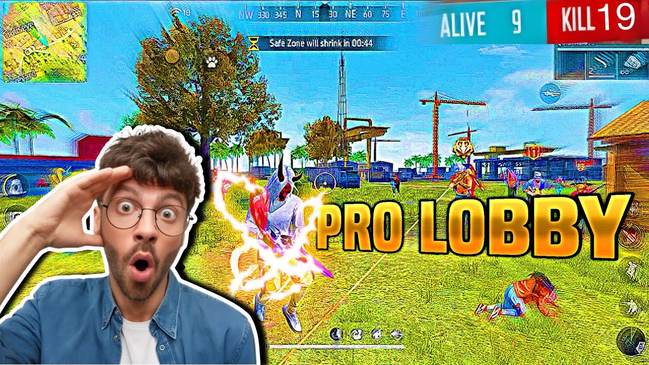 FREE FIRE 23 KILL 🥵 PRO LOBBY 99% HEADSHOT RATE ⚡⚡| SOLO VS SQUAD ...