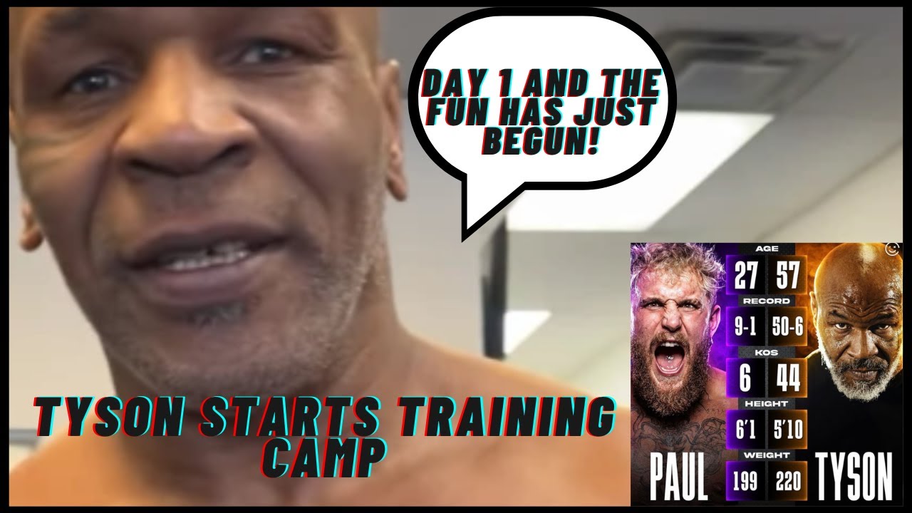 MIKE TYSON STARTS TRAINING CAMP FOR JAKE PAUL FIGHT - YouTube