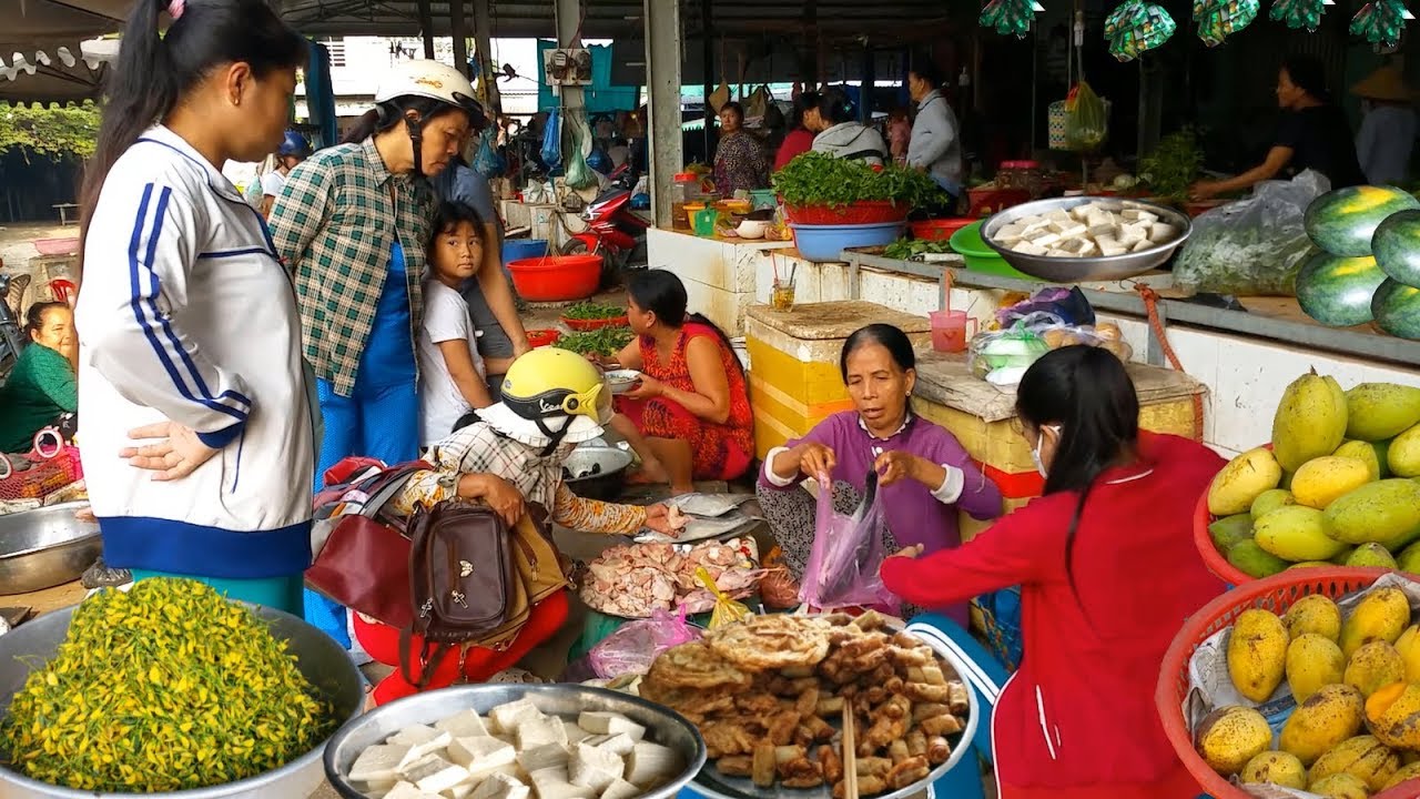 Khám phá Chợ Thơm Rơm (An Giang) bình dị chợ quê | Thom Rom Market ...