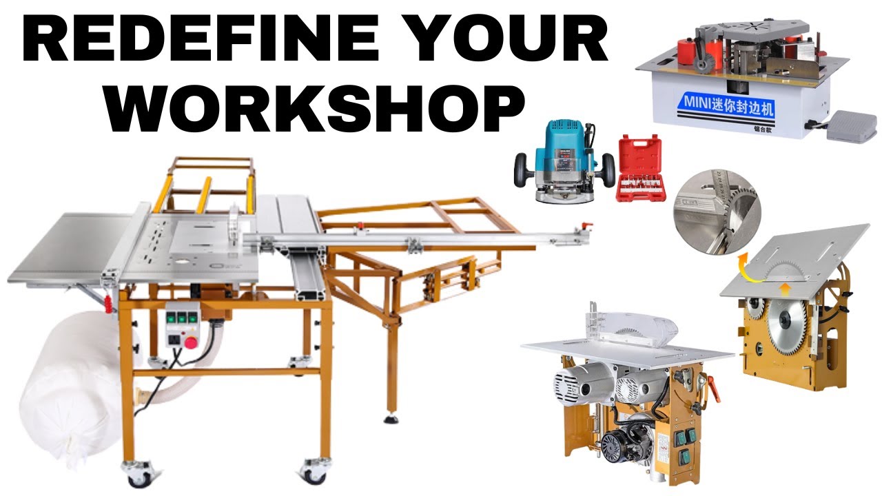 Versatile Woodworking Magic: Portable Machine with Sliding Table - YouTube