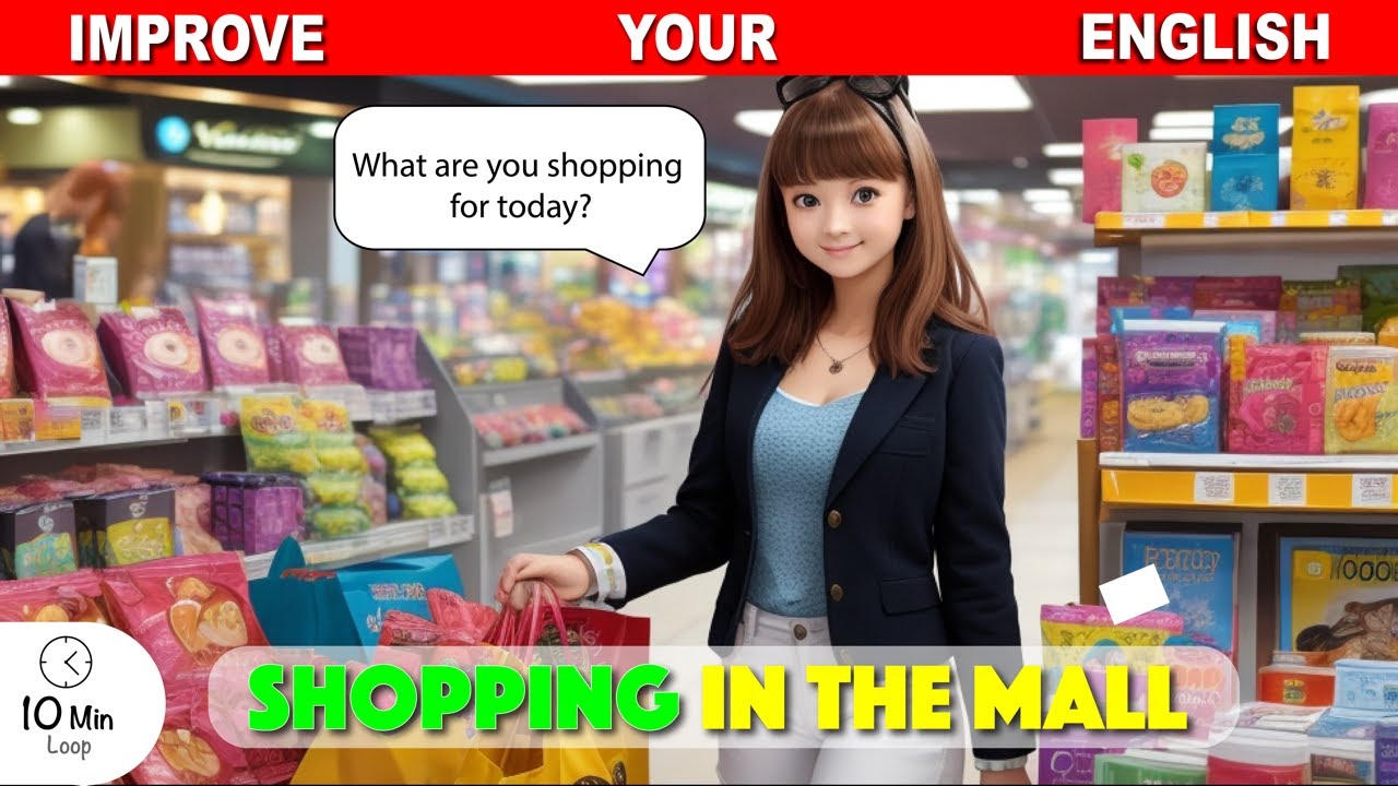 Shopping in the mall Conversion | English Listen and Practice for ...