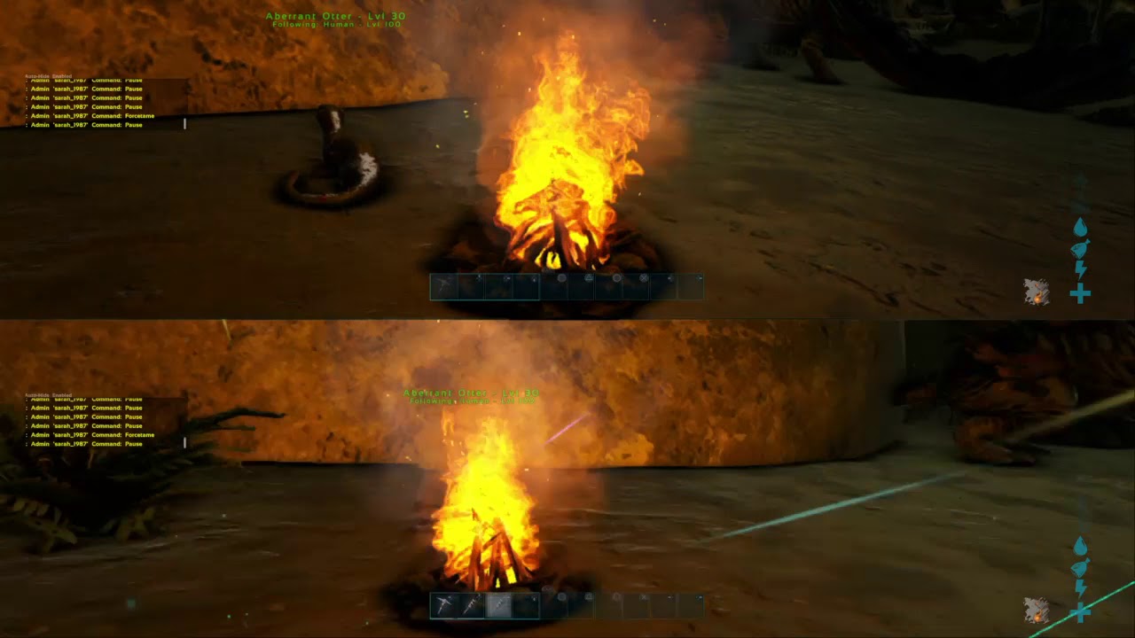 Playing Ark with sis on abration - YouTube
