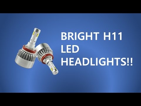 3 sided H11 white LED headlights! - YouTube