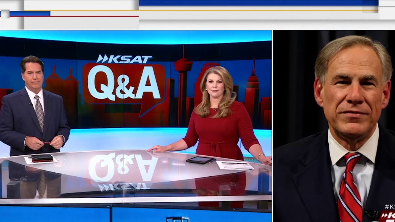 KSAT Q & A- Governor Greg Abbott talks to Steve Spriester and Myra ...