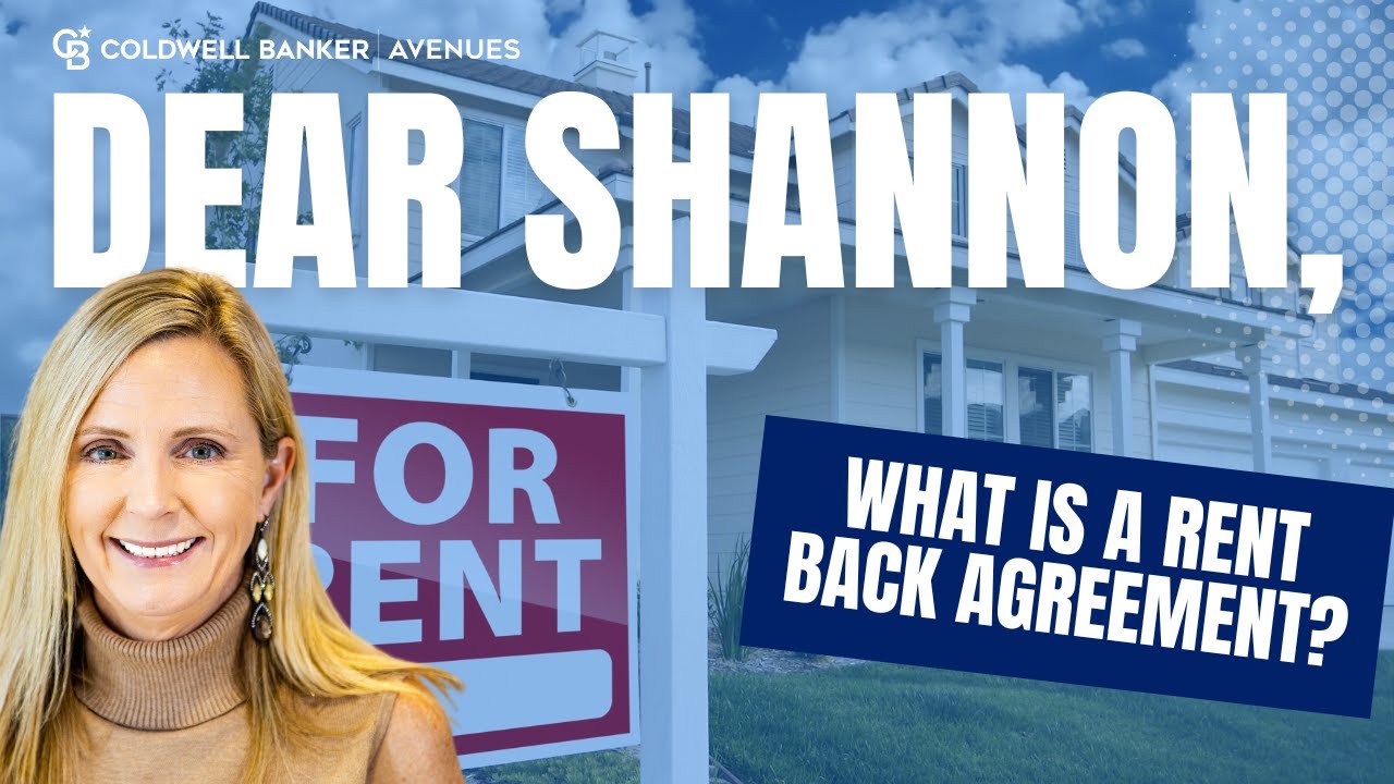 Dear Shannon, What is a rent back and how do they work? - YouTube
