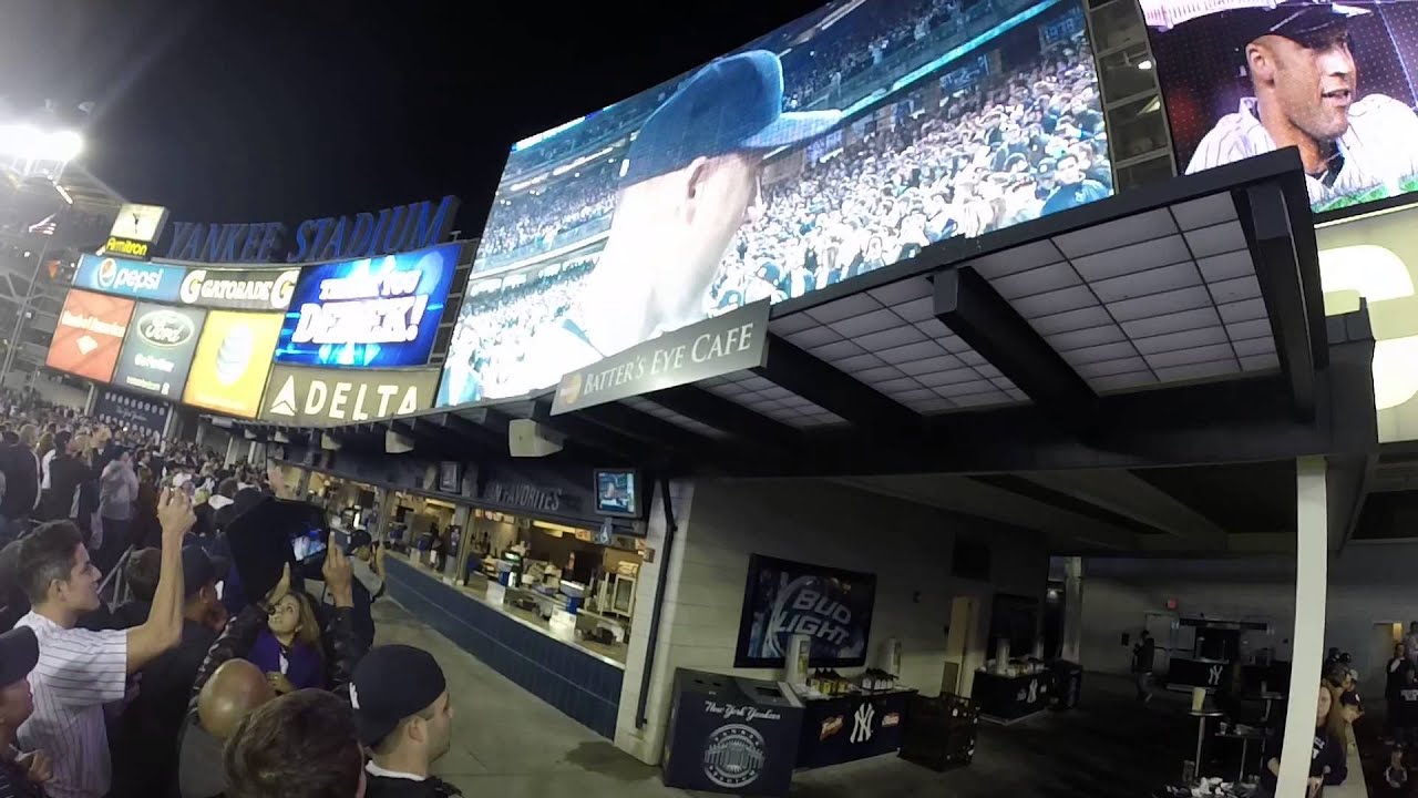 GoPro Bleacher Creatures Derek Jeter's Fianal Yankee Stadium Walk Off ...