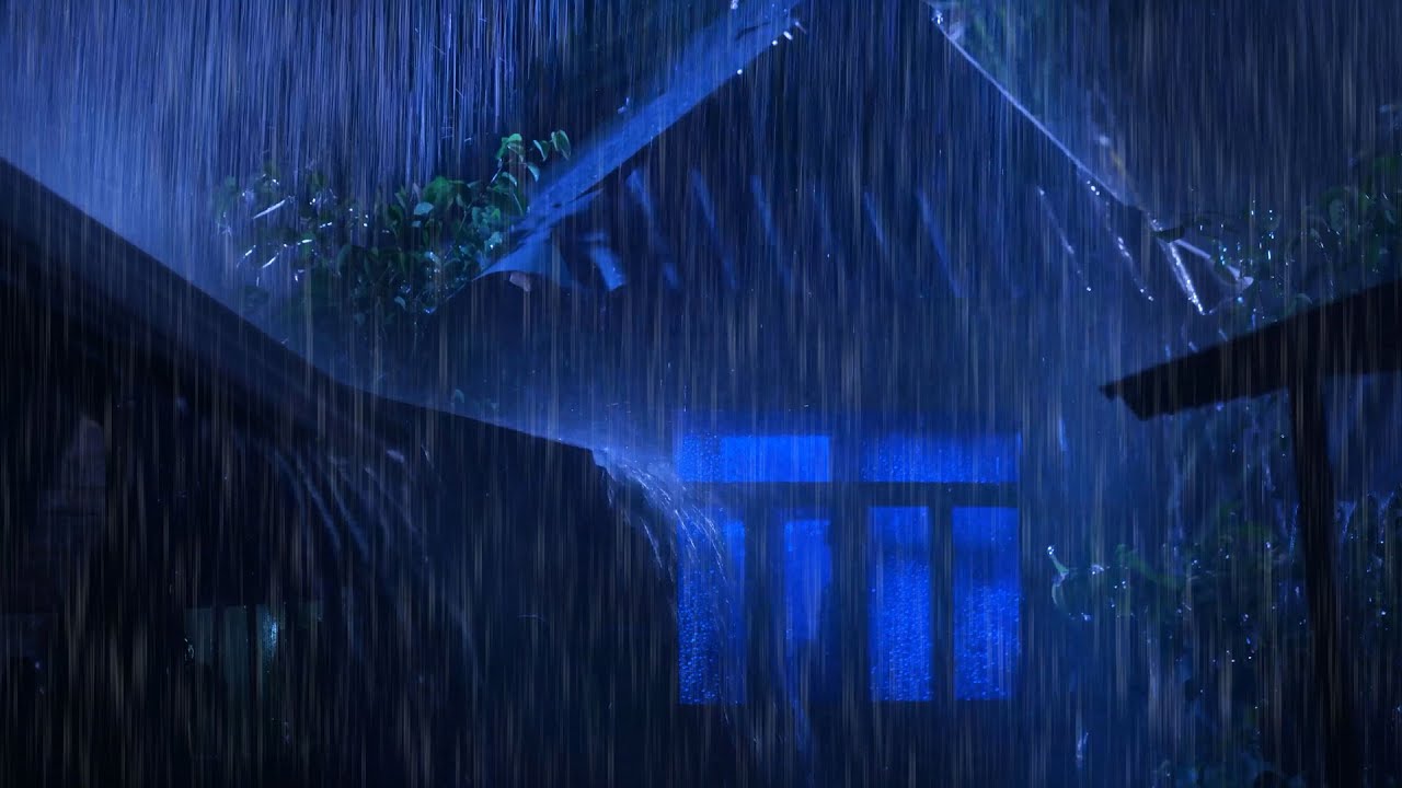 Rain on Roof - Beat Insomnia to Sleep Soundly with Heavy Rain & Thunder ...