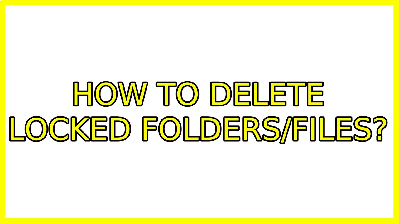 Ubuntu: How to delete locked folders/files? (5 Solutions!!) - YouTube