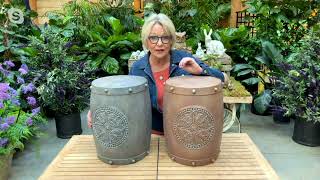 Barbara King Illuminated Medallion Garden Stool or Side Table on QVC