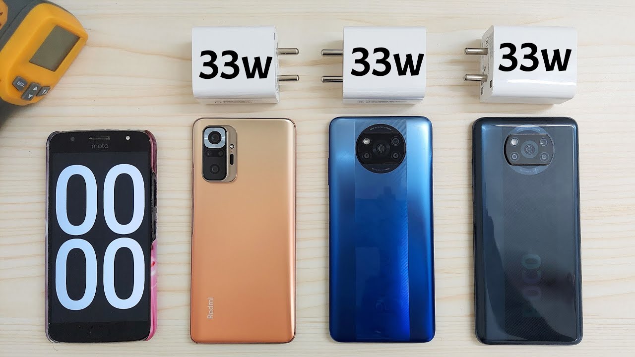 POCO X3 Pro vs Redmi Note 10 Pro Max vs POCO X3: Battery Charge Test ...