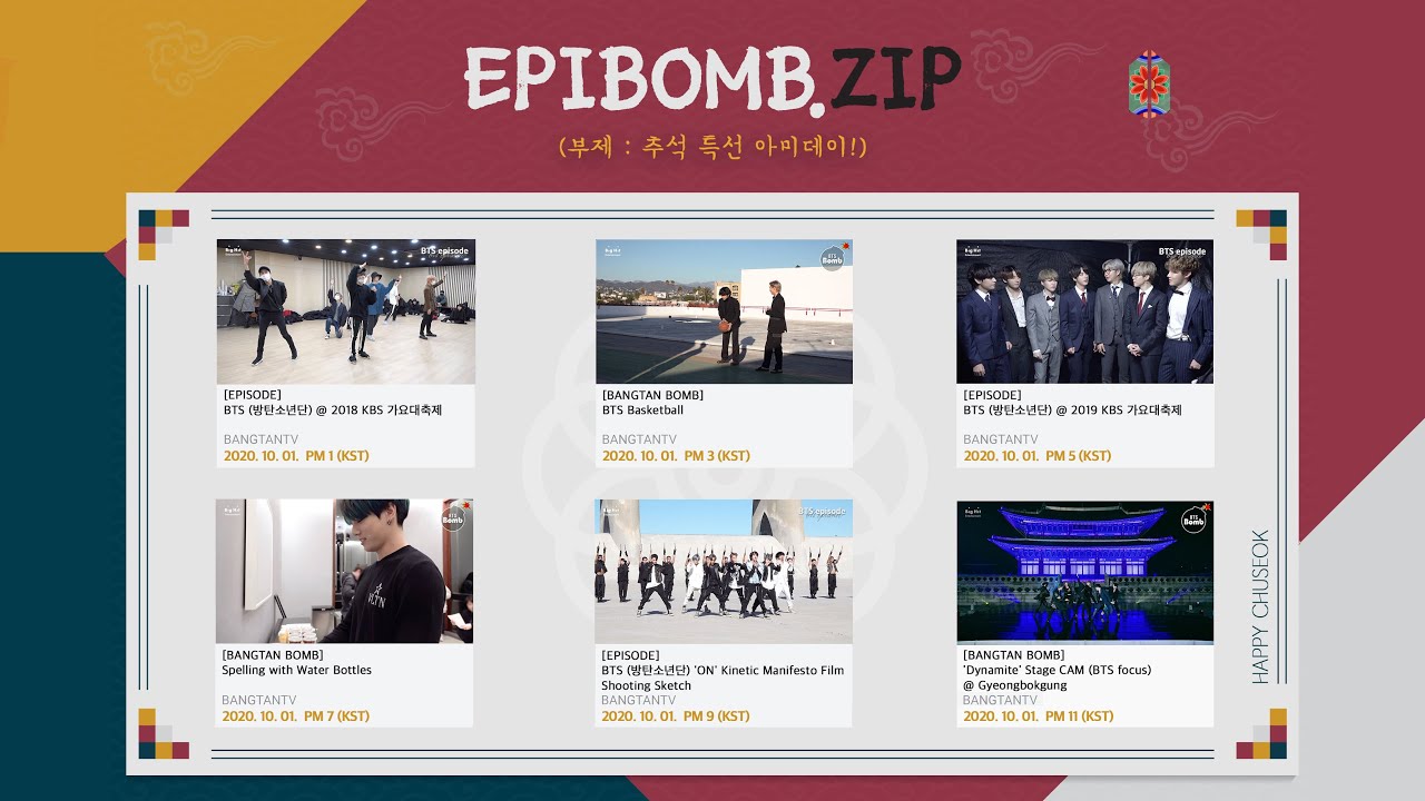 BTS Schedule Timeline on October 1, 2020 - YouTube