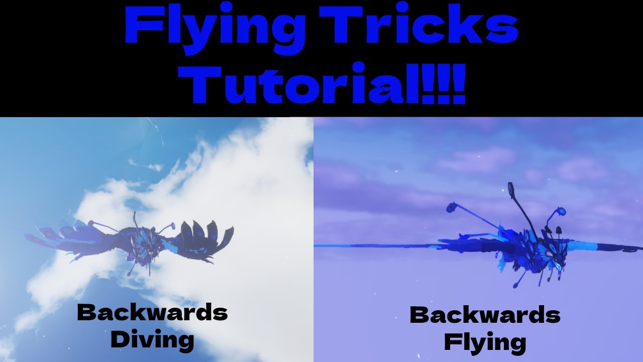 How to Fly and Dive BACKWARDS in Creatures of Sonaria! (Flying tricks tutorial with overlay ...