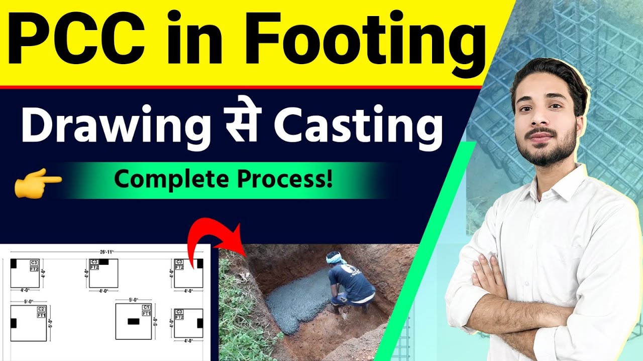Plain Cement Concrete (PCC) complete Process in Foundation | PCC ...