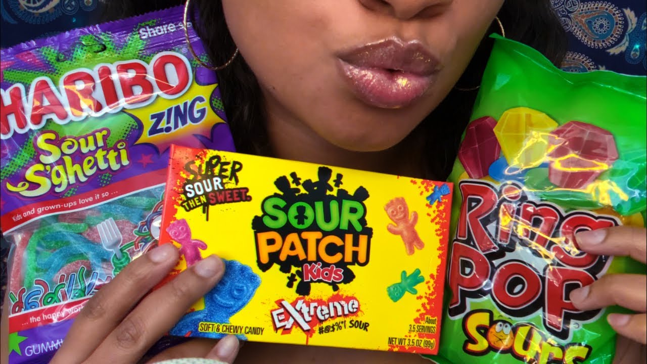 ASMR | Trying Sour Candy 😝 🍬 *Smacking* - YouTube
