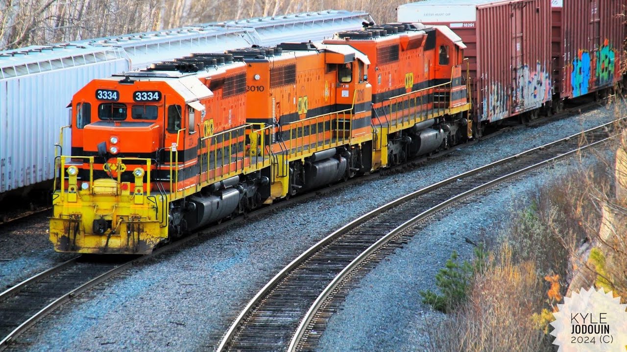 OVR 430 QGRY 3334 arriving in north bay yard from Sudbury 04,22,2024 - YouTube