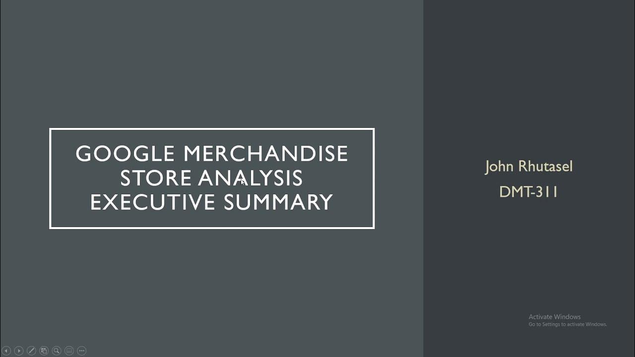 Google Merchandise Store Analysis- Executive Summary Presentation - YouTube
