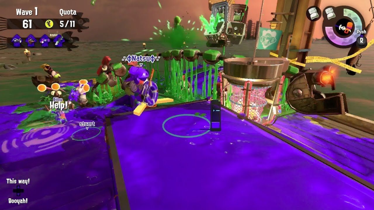Splatoon 2: Down to three in Salmon Run [19-20-14, 14/600] - YouTube