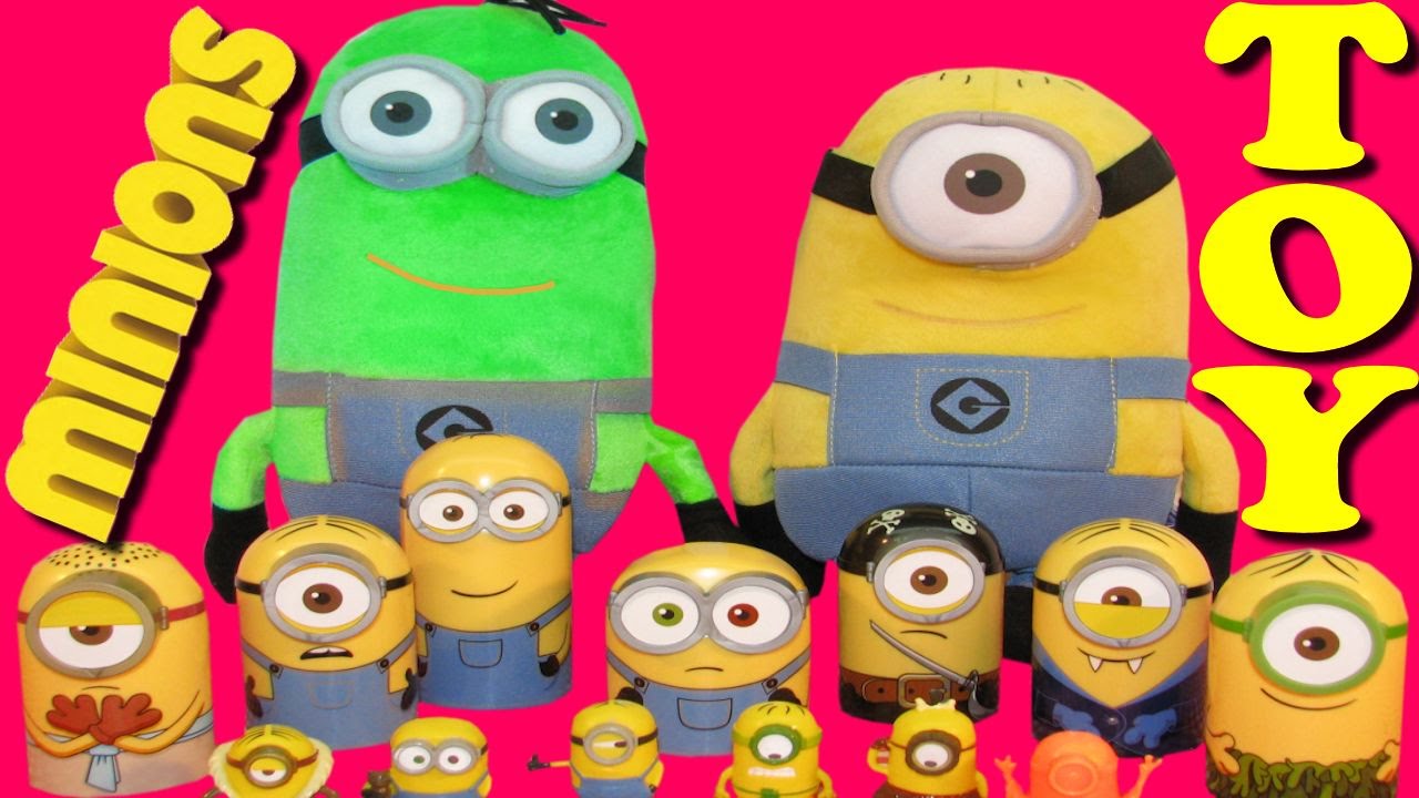 Minions Unboxing toys kids Minions Bowling set all 7 Minions movie ...