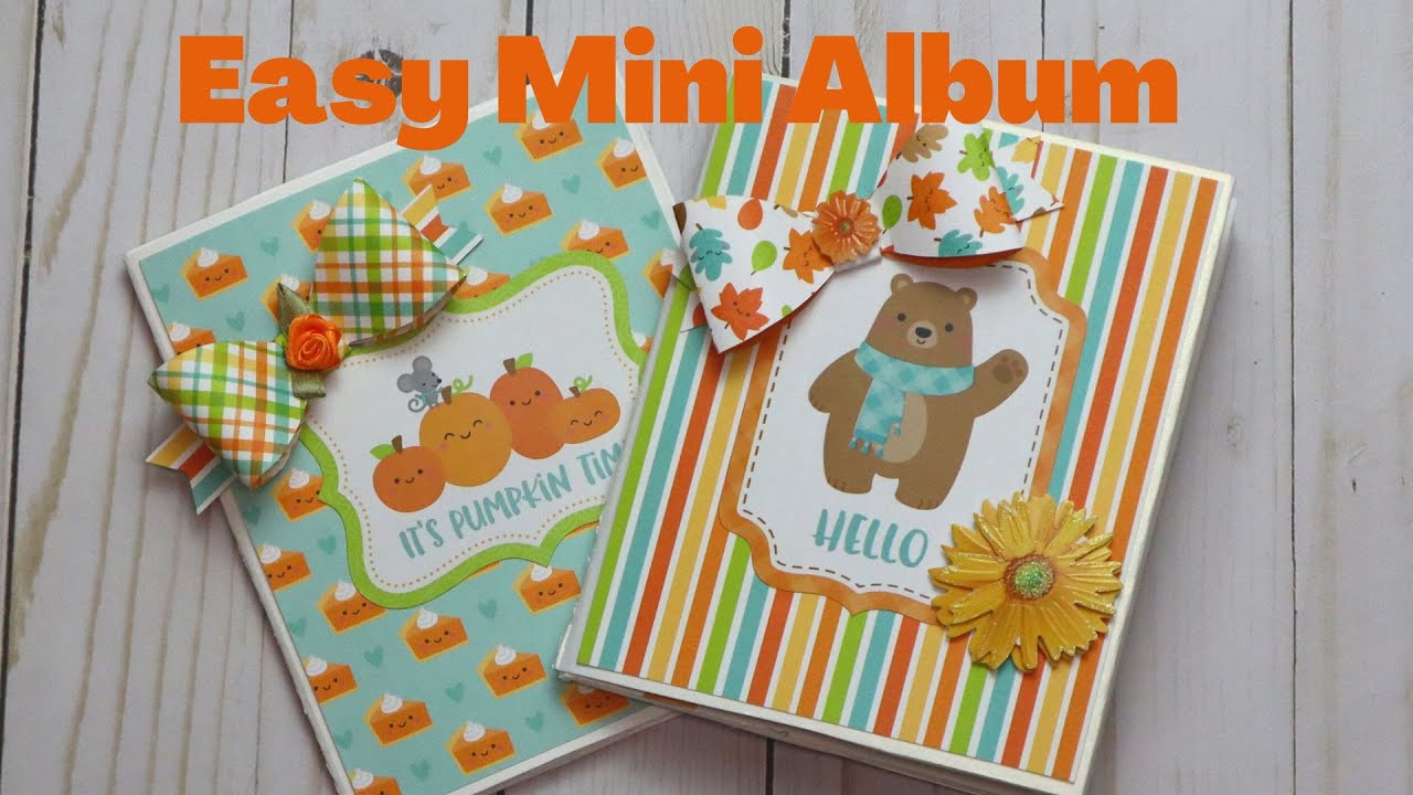 Easy Mini Album Tutorial- Fall Themed-Doodlebug - YouTube