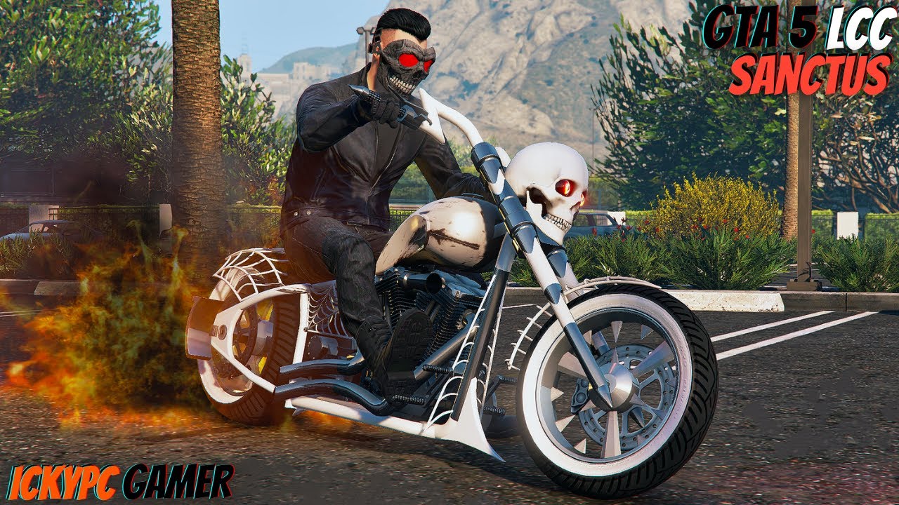 GTA 5 Online : LCC Sanctus Customization & Review | Halloween Vehicle | Ghost Rider Bike - YouTube