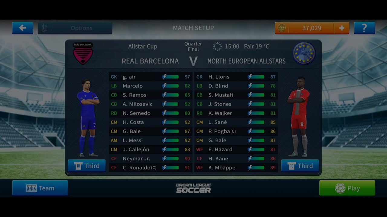 North Europe vs real barca dls 19 - YouTube