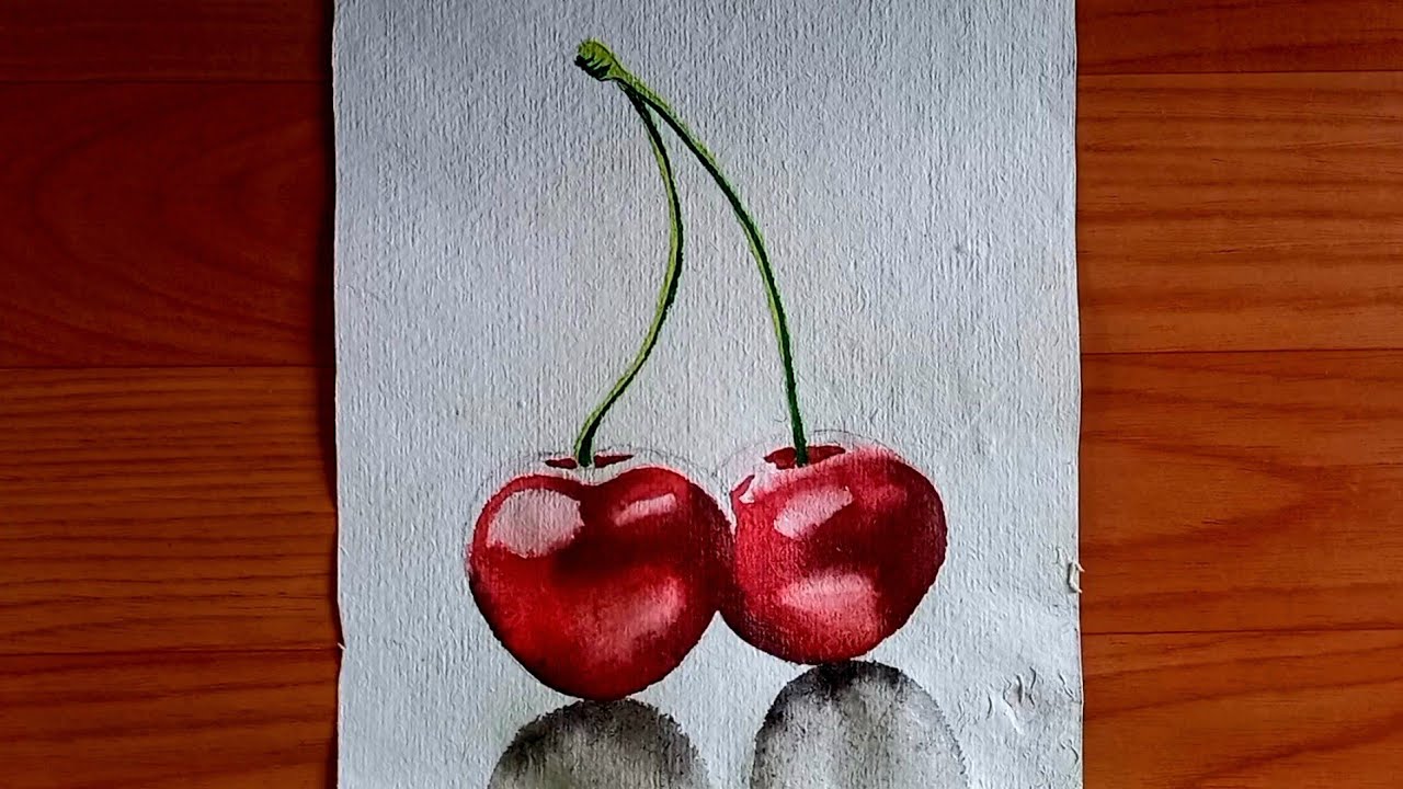Cherry Watercolor Painting | Watercolor Tutorial - YouTube