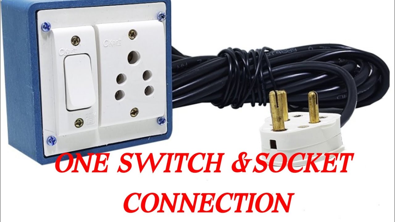 Electric Board Wiring Connection 1 socket 1 switch single Board - YouTube
