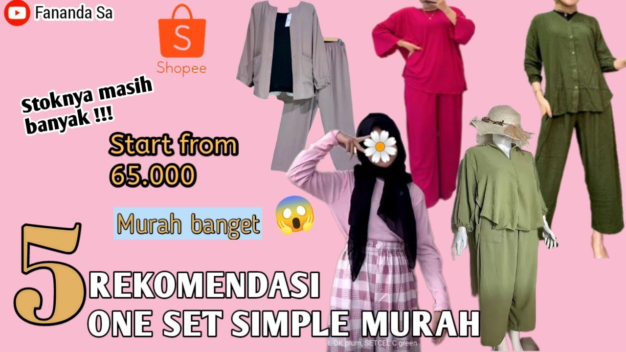 5 REKOMENDASI ONE SET SIMPLE MURAH | ONE SET KEKINIAN #oneset # ...