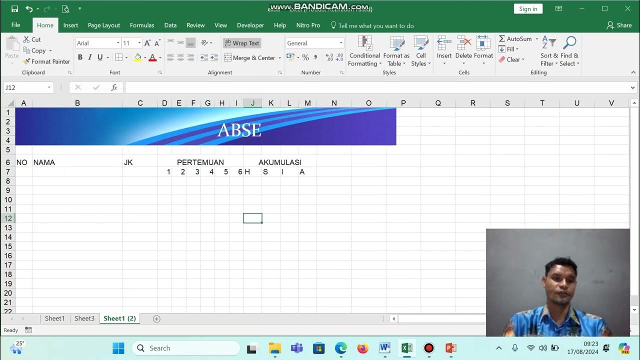 MEMBUAT ABSESNSI DENGAN EXCEL - YouTube