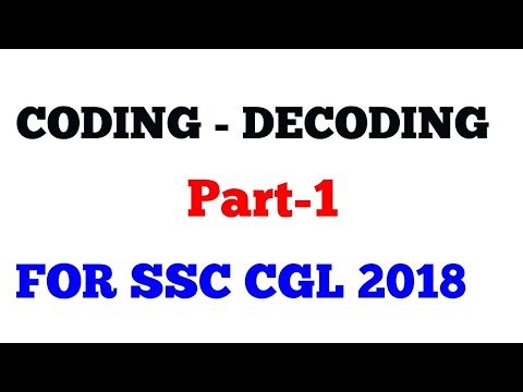 Coding Decoding Part 1 for SSC CGL2018 - YouTube
