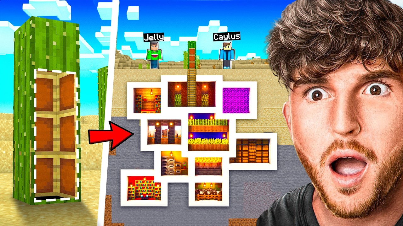 Secret Underground Base BUILD BATTLE in Minecraft! (Ft. Jelly) - YouTube