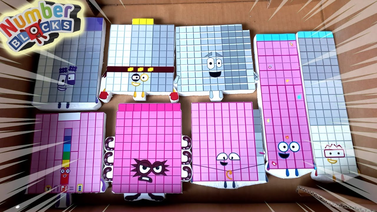 #1030 RAIN UNBOXING BLACK BOX MYSTERY of Numberblocks 85-99 v ASMR ...