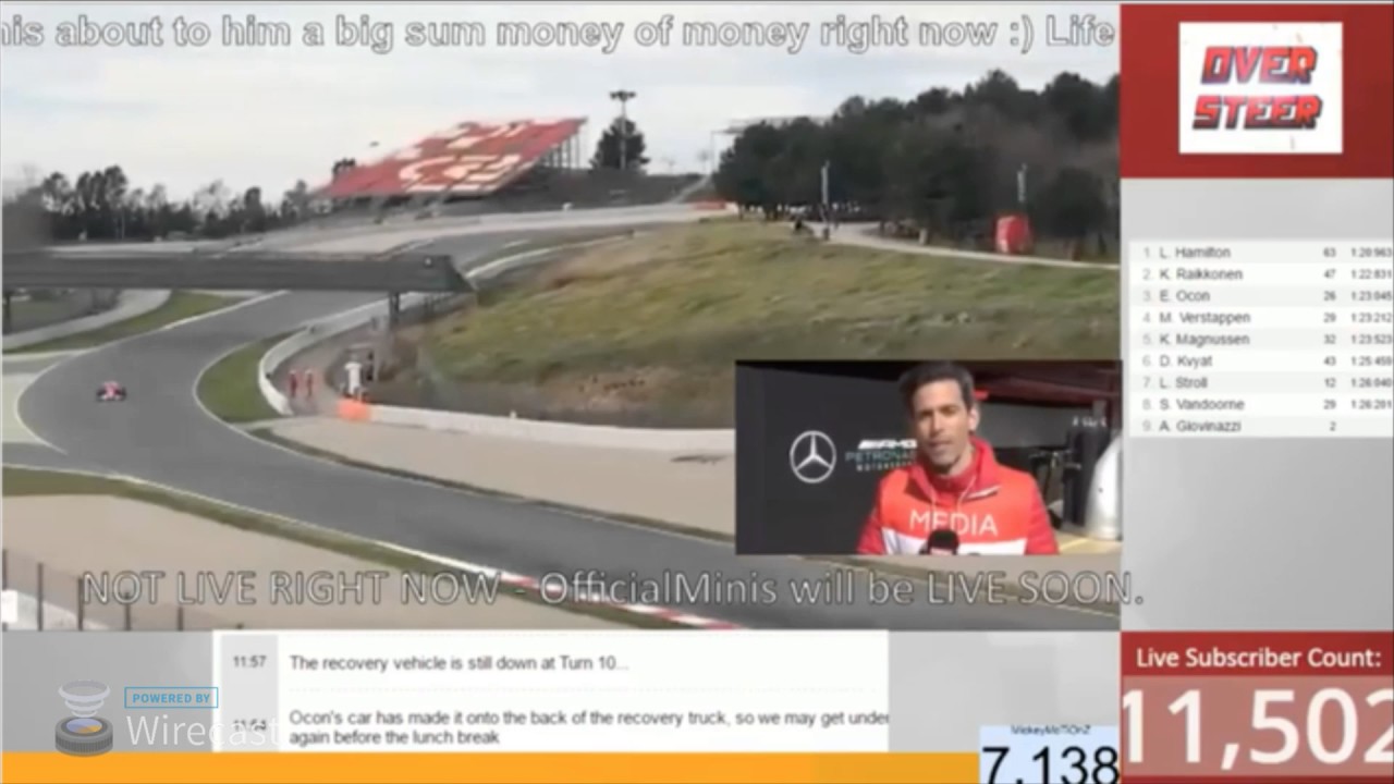 F1 2017 TEST LIVE 24/7 - Formula One Testing Day 2 Barcelona [Teds ...