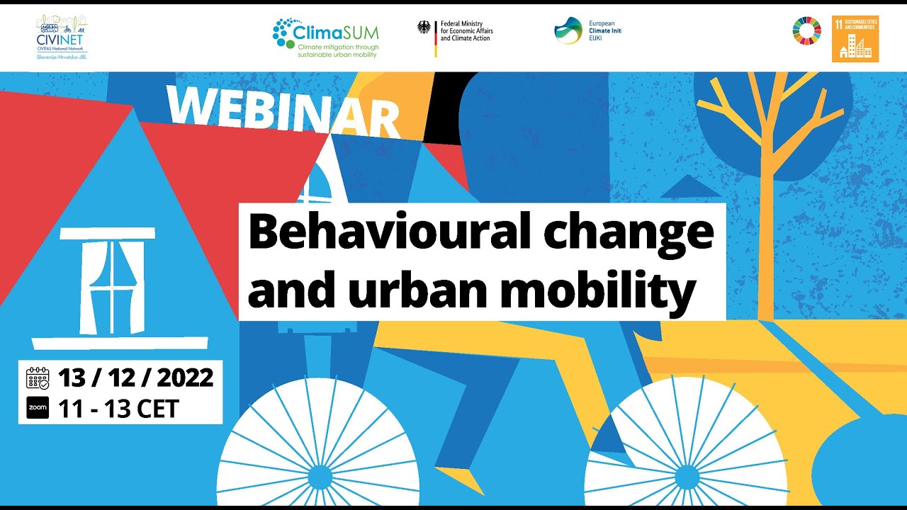 Webinar "Behavioural change and urban mobility" - YouTube